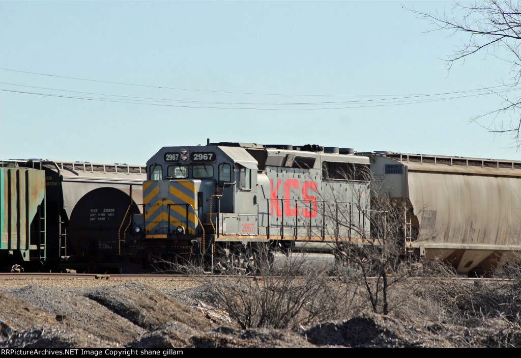 KCS 2967 works the yard.
